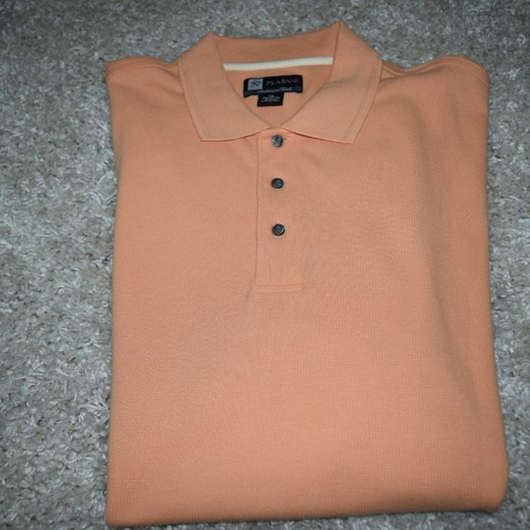 Jos. A. Bank | Shirts | Jos A Bank Leadbetter Golf Ribbed Pique Peach ...